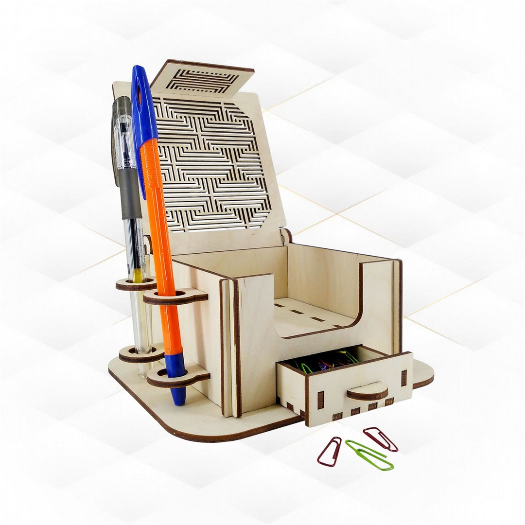 Desk Organizer Svg Dxf Pattern for Cut Laser. - Etsy