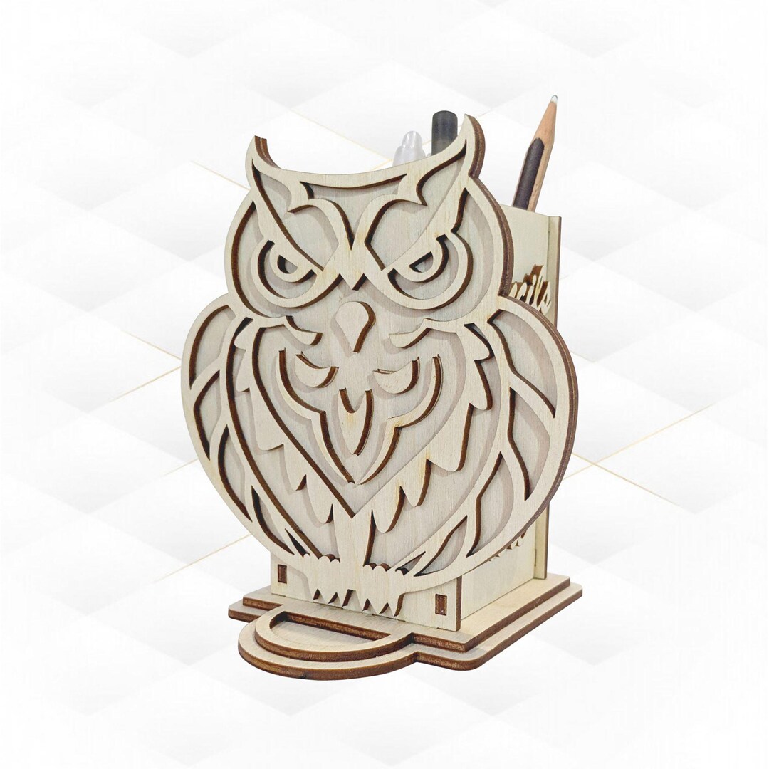 Gift Stand Holder, Laser Cut Model, Owl Pattern. Owl Design, Laser ...