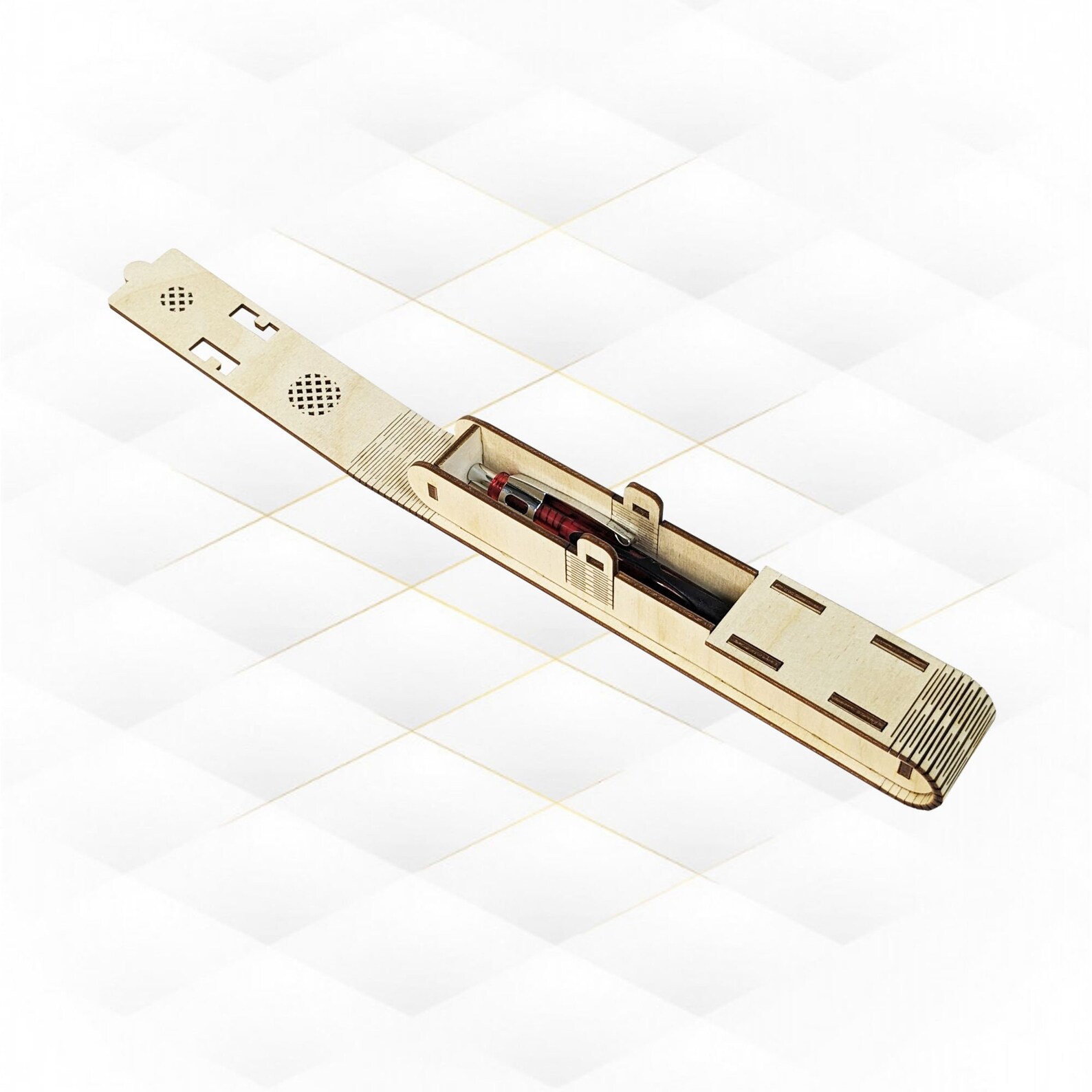 Unique Gift Box Case for Pen, Svg Dxf Vector Design Laser Cutting ...