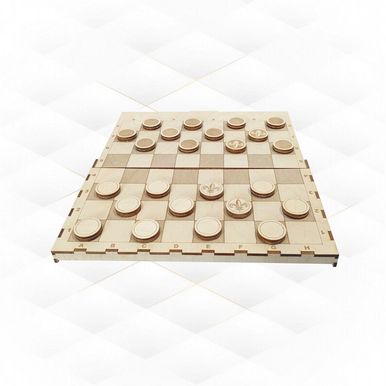Pool Checkers Set Laser Cut Template, SVG DXF Vector Design, Laser ...