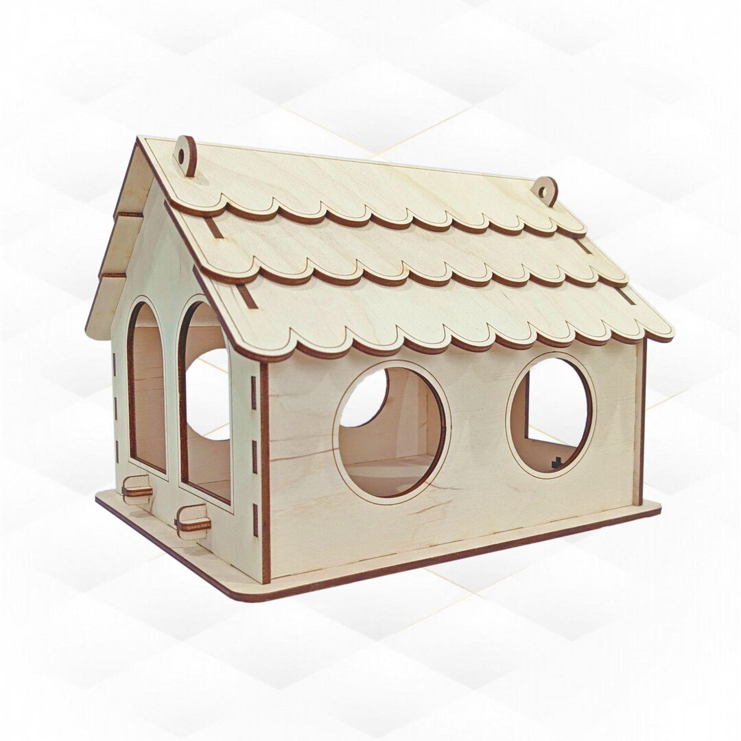 Bird Feeder, Garden Decor, Design Laser Cutting. Bird House Pattern ...