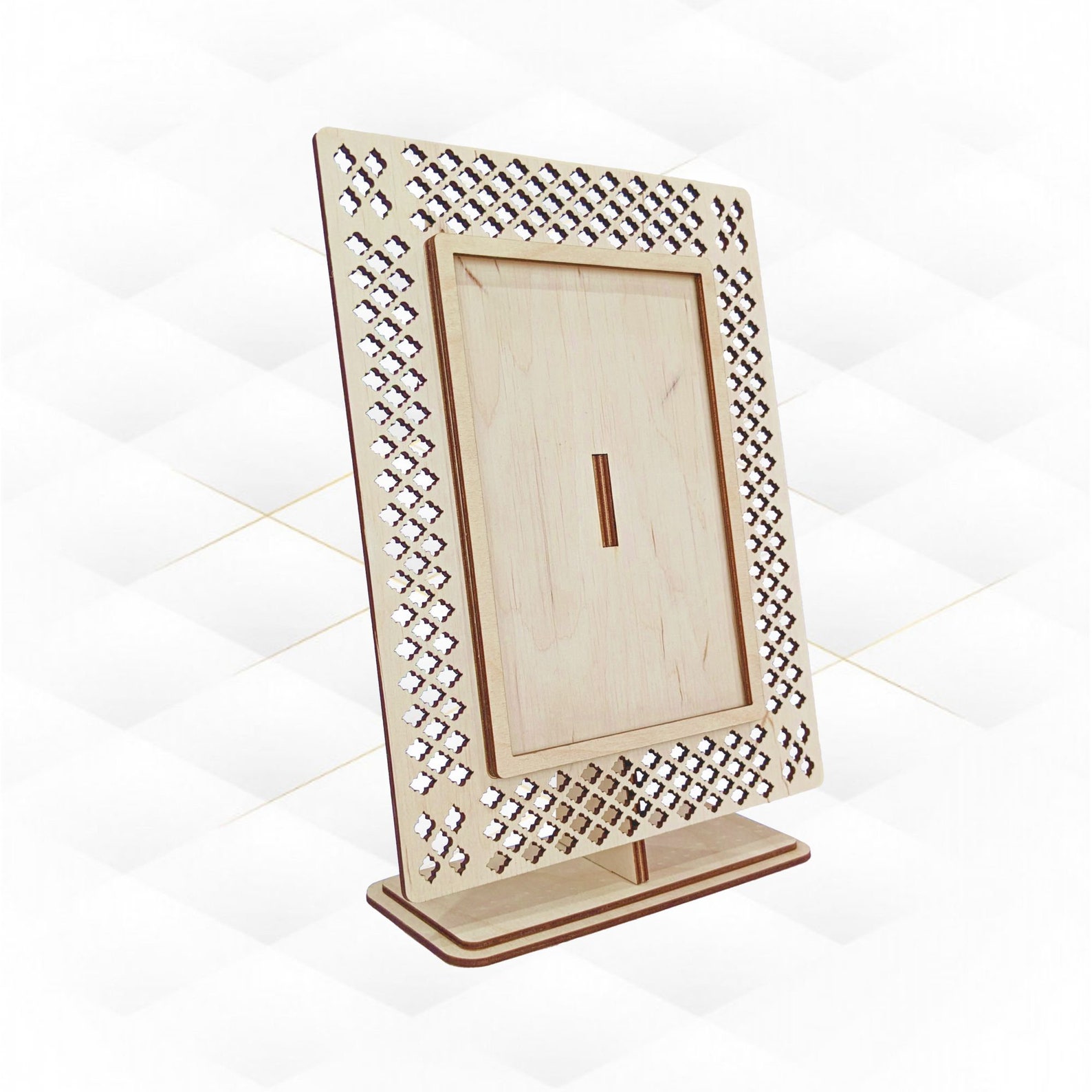 Photo Frame 4x6 Laser Cut Template, SVG DXF Vector Design, Picture ...