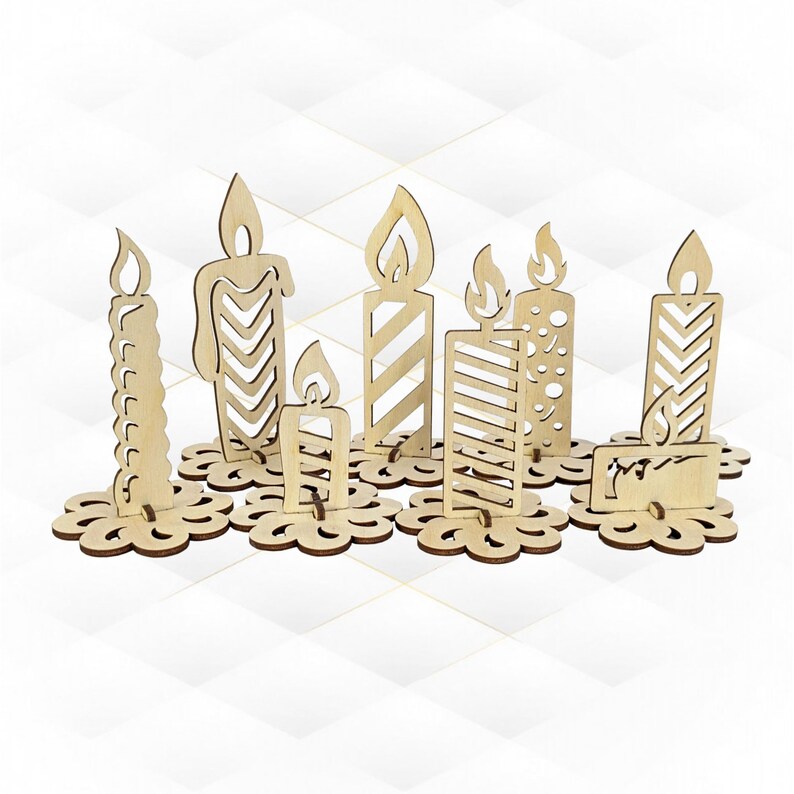 Gift Candles Laser Cut Design, 8 SVG DXF Pattern, Laser Cutting Vector ...