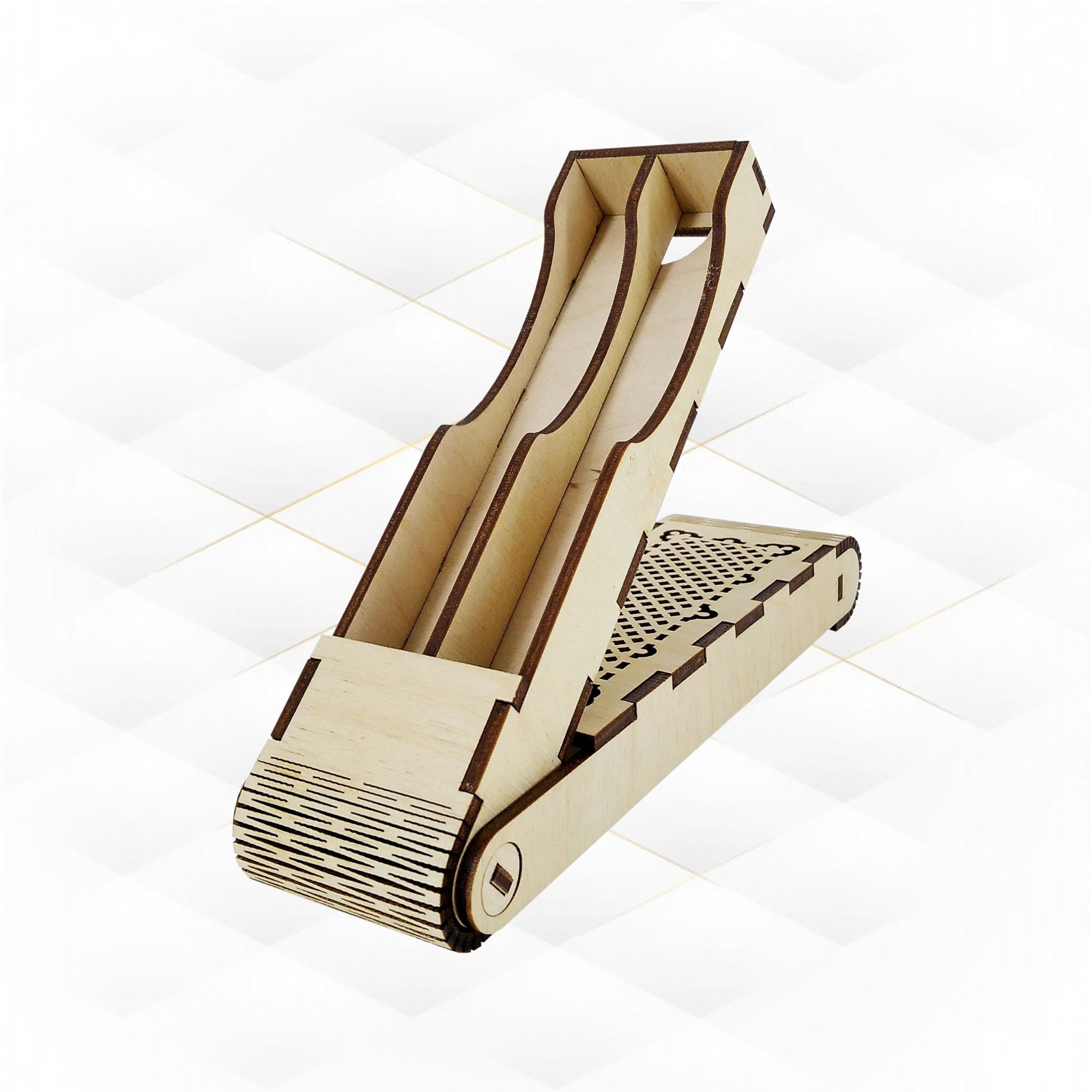 Pen Box Laser Cut Template, 2 Pens Holder, SVG DXF Vector Template ...