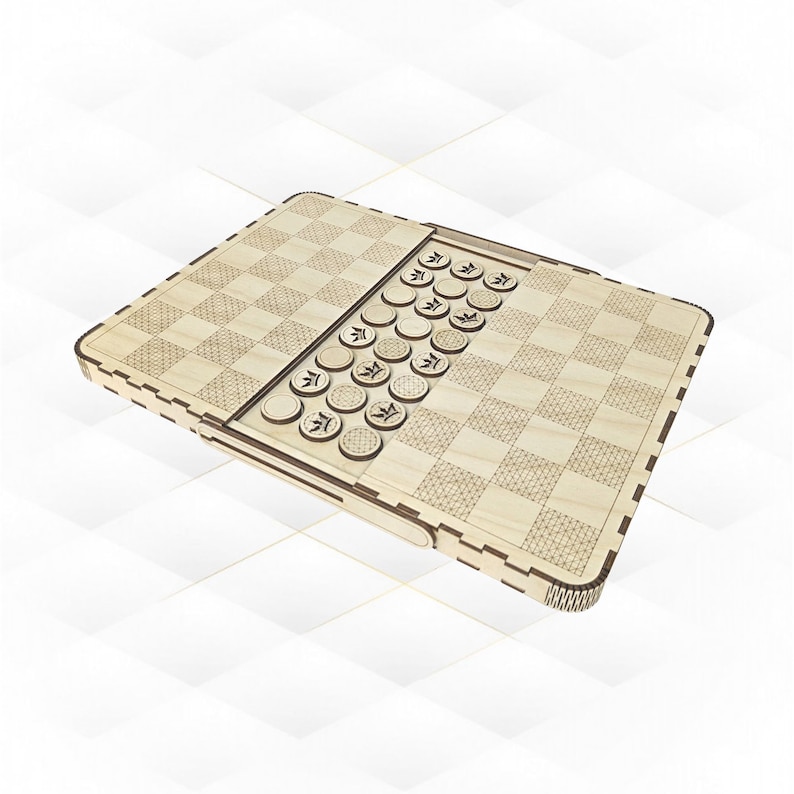 Pool Checkers Set Laser Cut Design : SVG DXF Vector Model, Laser ...