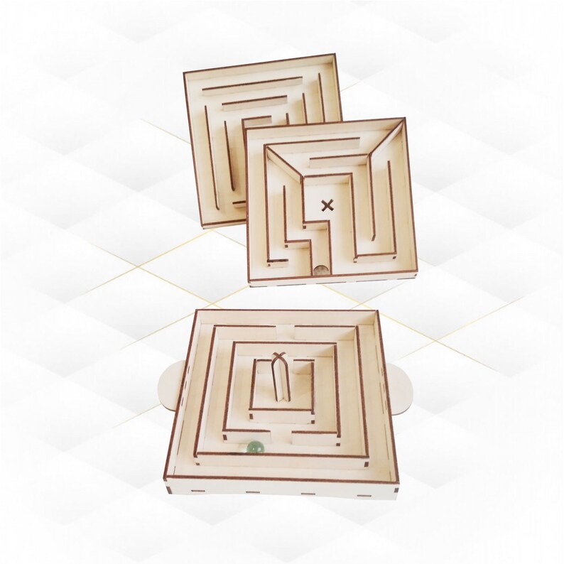 Maze Game in 3 Floors Design for Laser Cut. Laser Cutting - Etsy