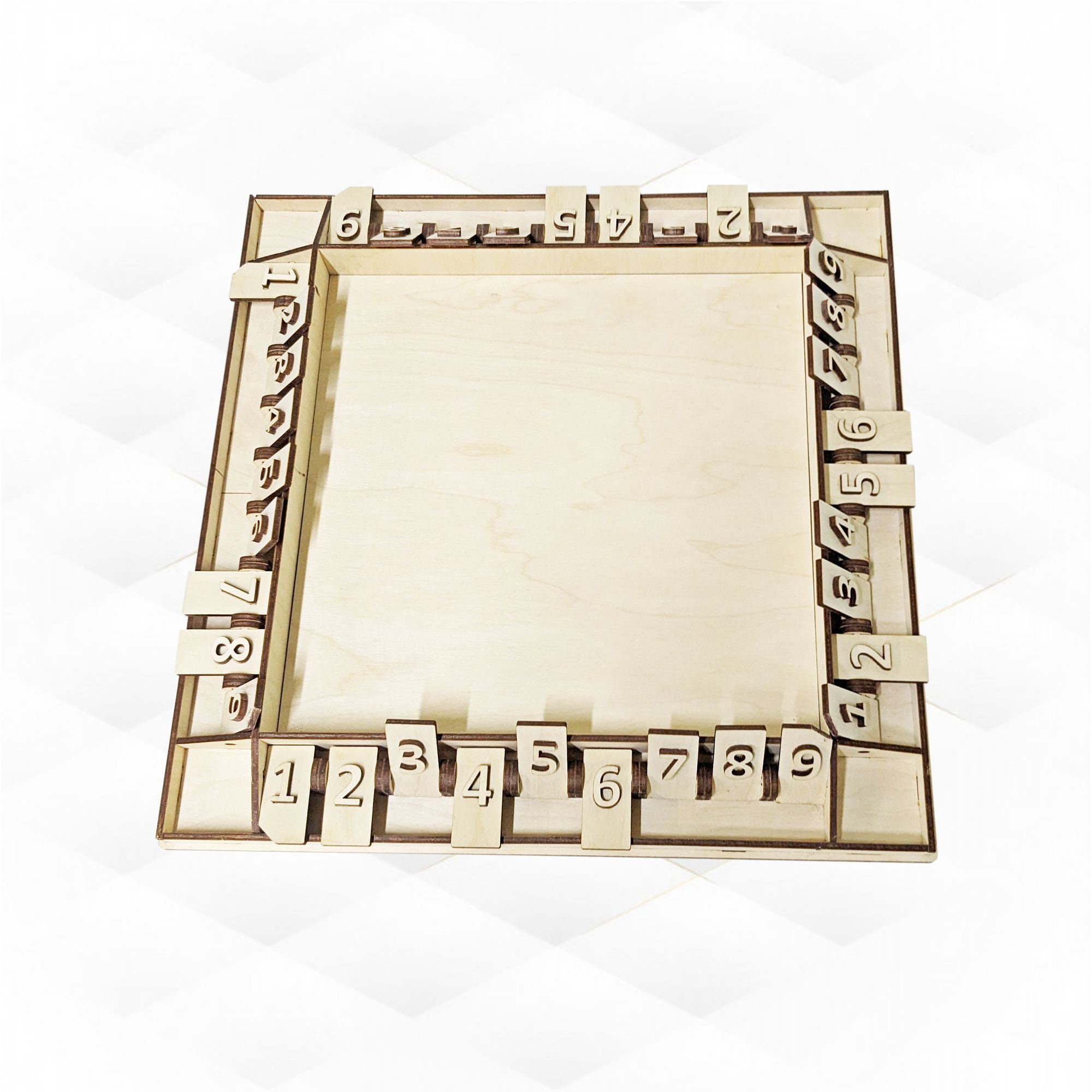 Shut the Box Game Laser Cut Template, Dice Games, Vector SVG DXF Laser ...