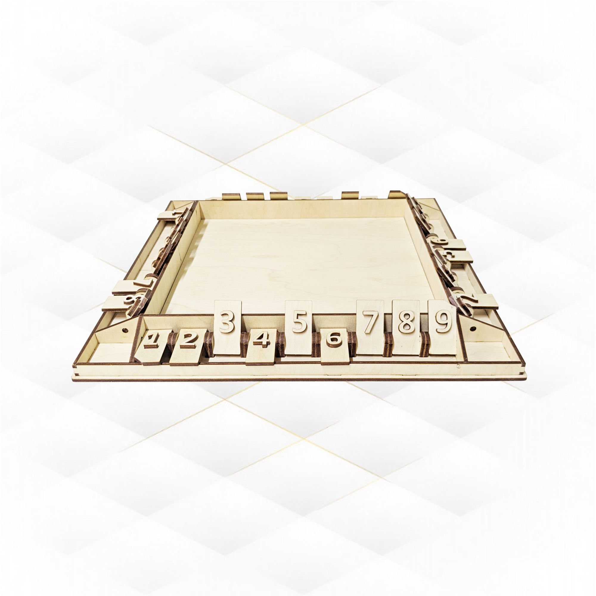 Shut the Box Game Laser Cut Template, Dice Games, Vector SVG DXF Laser ...