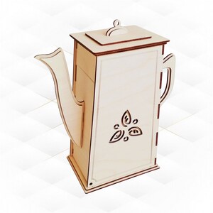 Tea Bag Box, Teapot Svg Dxf Design for Laser Cut . Ready Table Decor ...