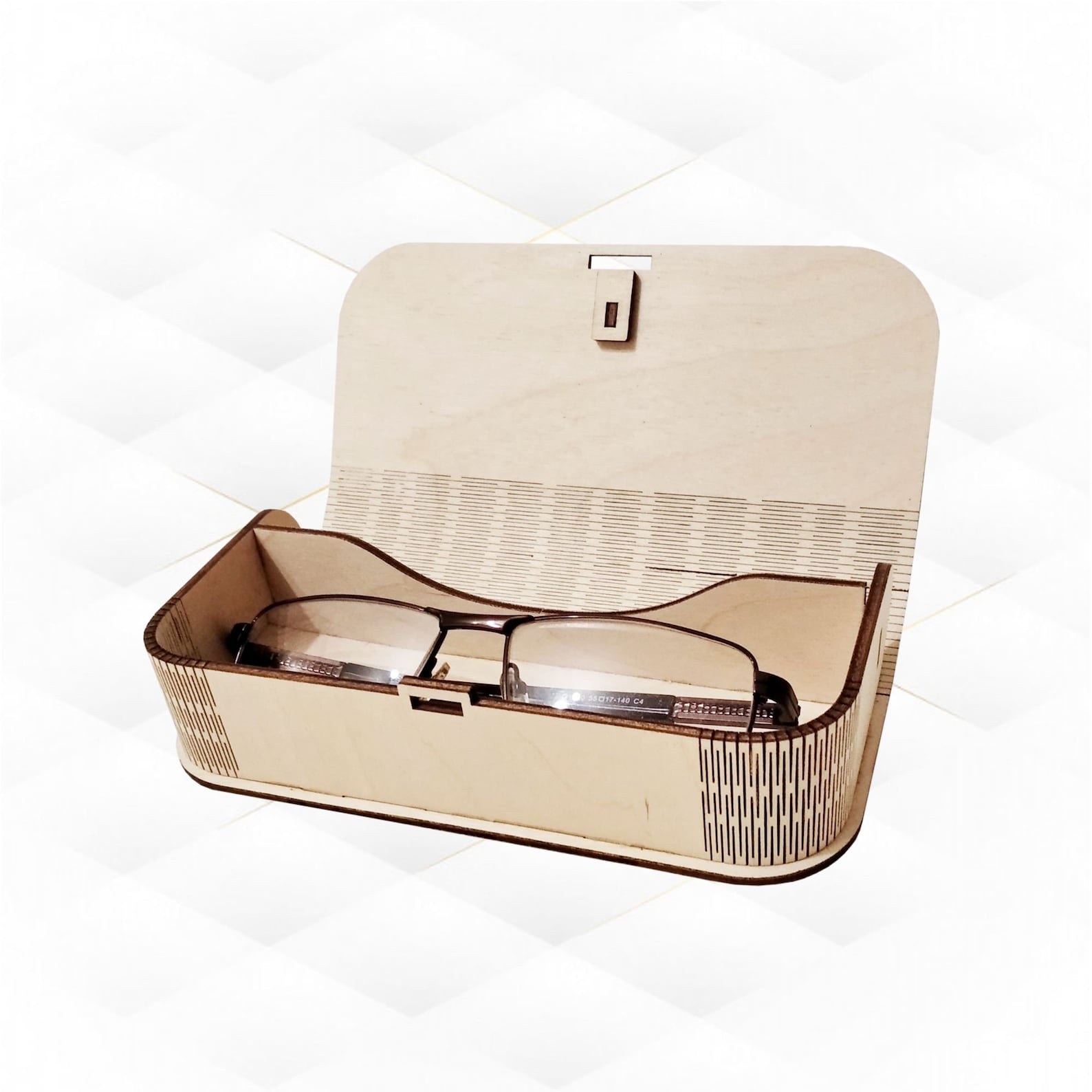 Glasses Case Laser Cut Design, Floral Bird Pattern, SVG DXF Vector ...