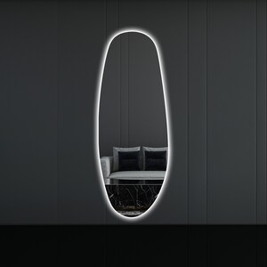Full Size Irregular LED Light Mirror / Floor Mirror / Makeup Mirror ...