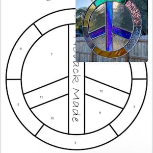 PATTERN - Peace Sign Simple Stained Glass Pattern DIGITAL DOWNLOAD Pdf ...