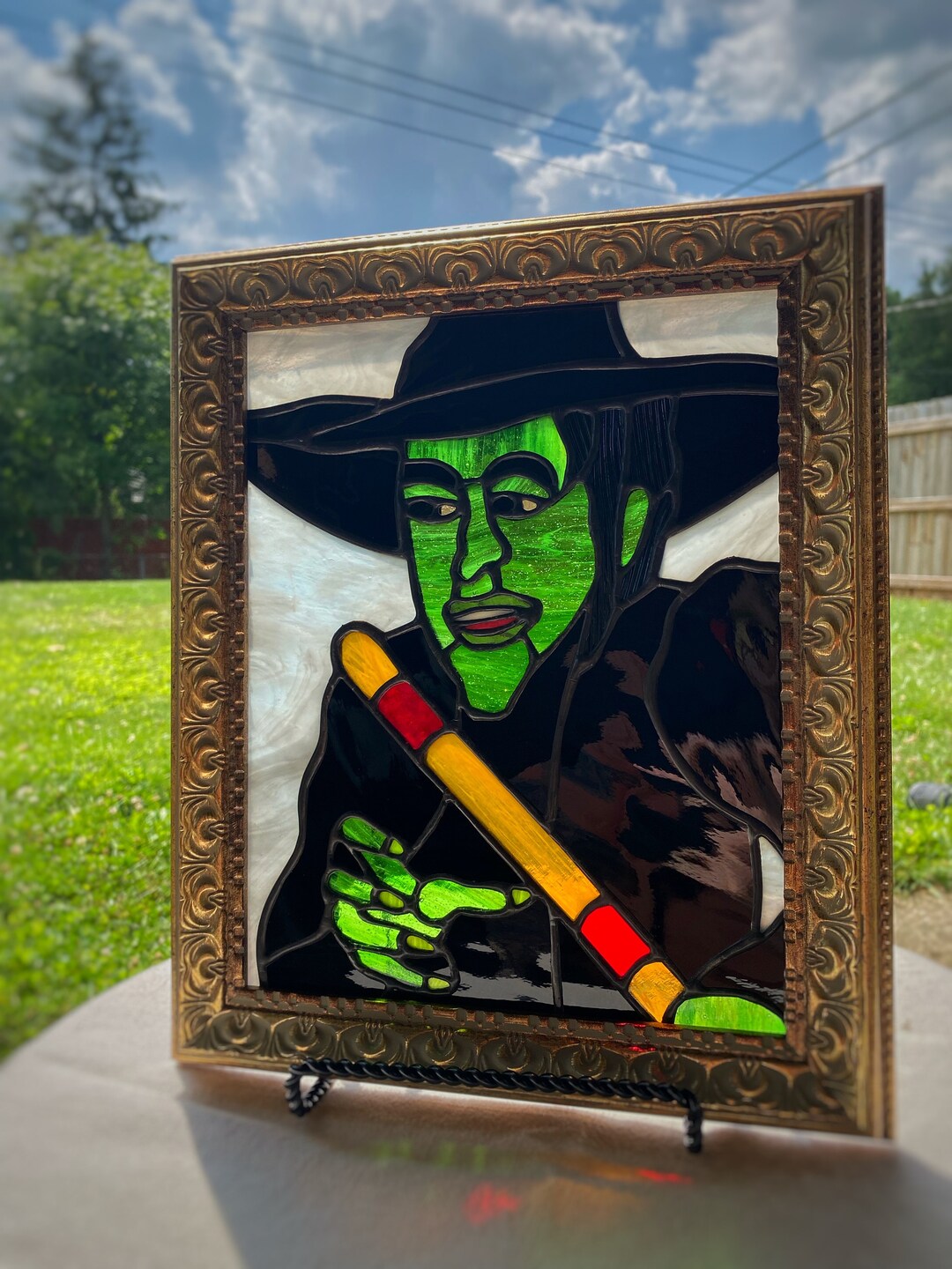Wizard of Oz Wicked Witch of the West Framed Stained Glass Suncatcher ...