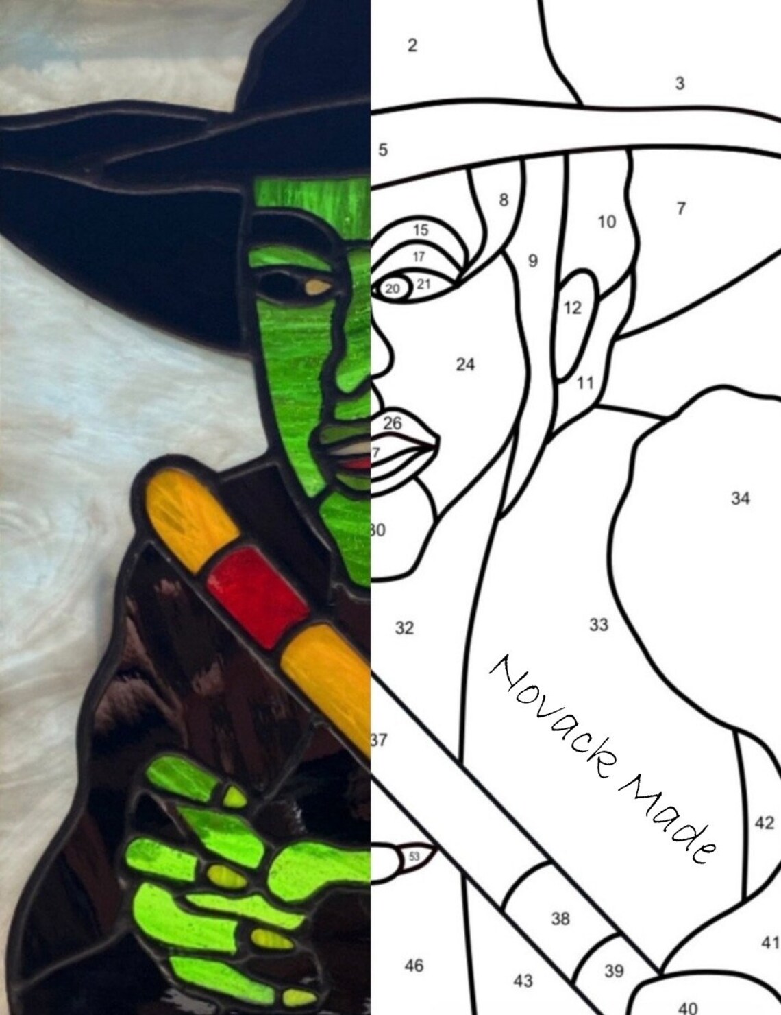 PATTER Wicked Witch Stained Glass: Wizard of Oz (PDF Download) - Etsy