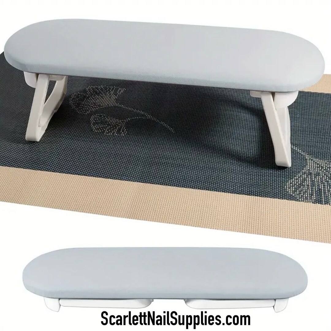 Foldable PU Leather Nail Arm Rest With PVC Table Mat - Soft Hand Rest ...