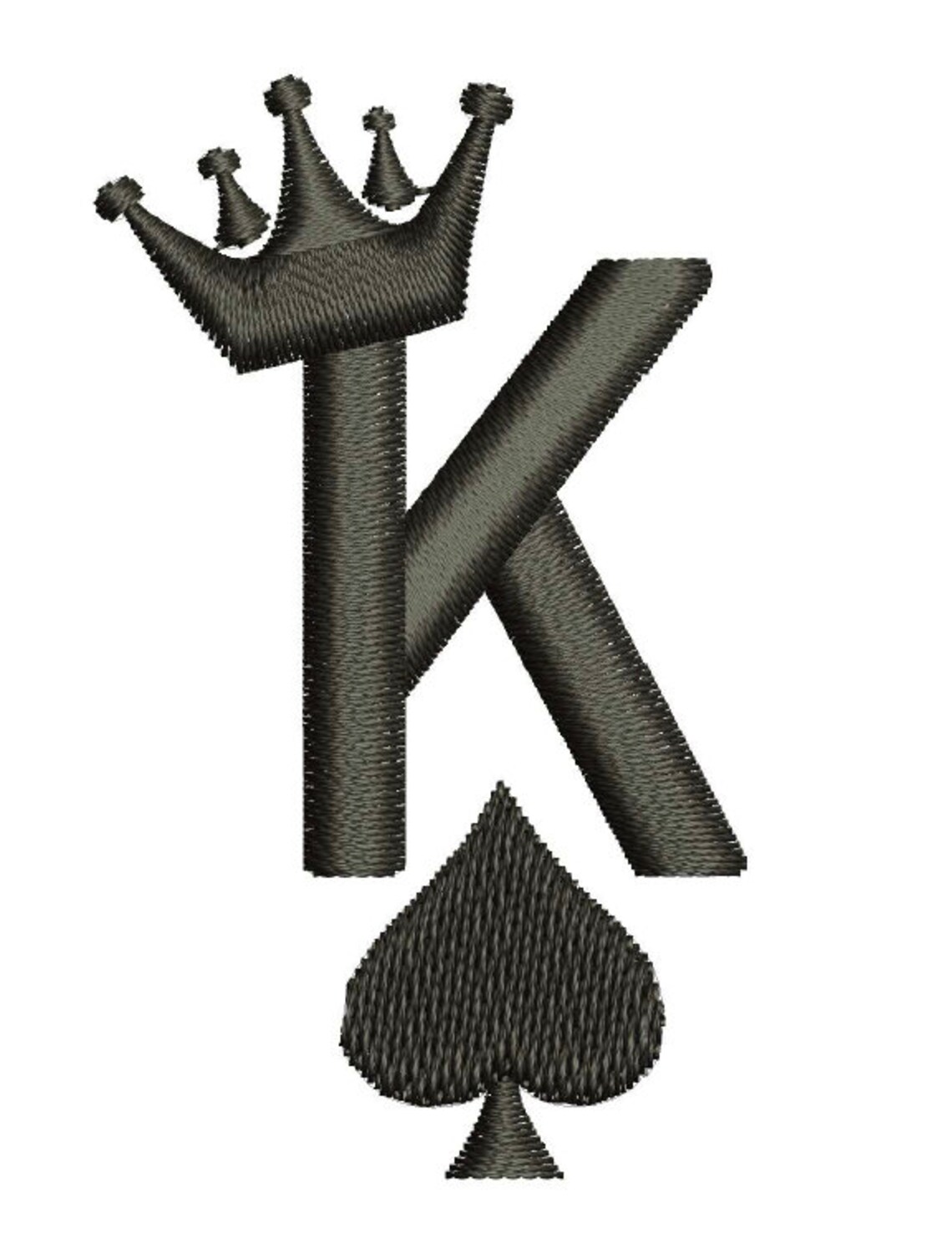 King of Spades Embroidery DST Files for Left Chest Instant Download ...