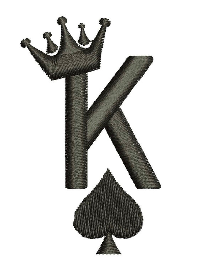 King of Spades Embroidery DST Files for Left Chest Instant Download ...