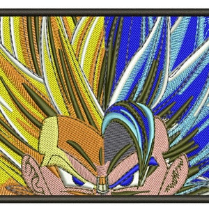 Goku Inspired Anime Embroidery File for Left Chest - Dragon Ball Z ...