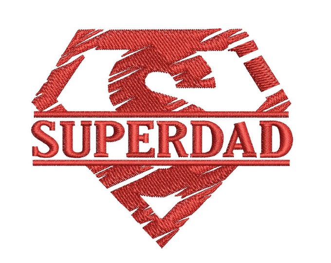 Superdad Machine Embroidery EPS Files Super Hero Dad Christmas Gifts Instant Download DXF ...