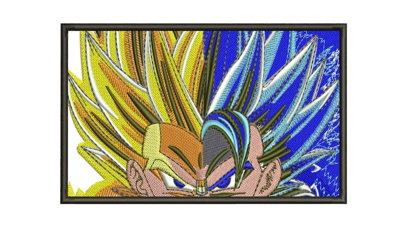 Goku Inspired Anime Embroidery File for Left Chest - Dragon Ball Z ...