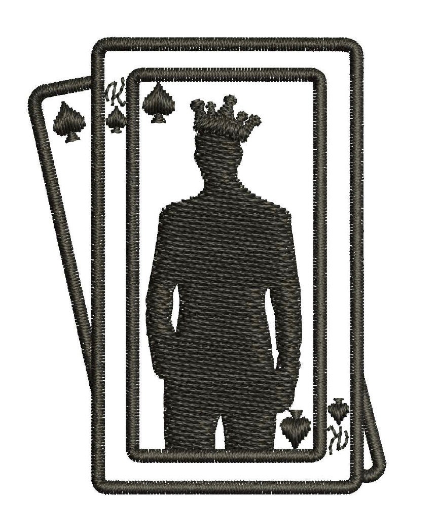 King of Spades Playing Cards Embroidery Files - Deck of Cards Machine ...