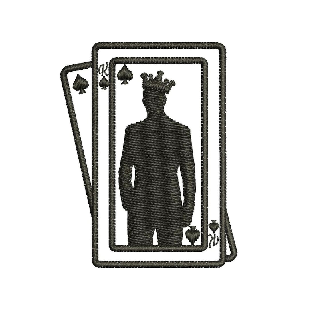 King of Spades Playing Cards Embroidery Files - Deck of Cards Machine ...