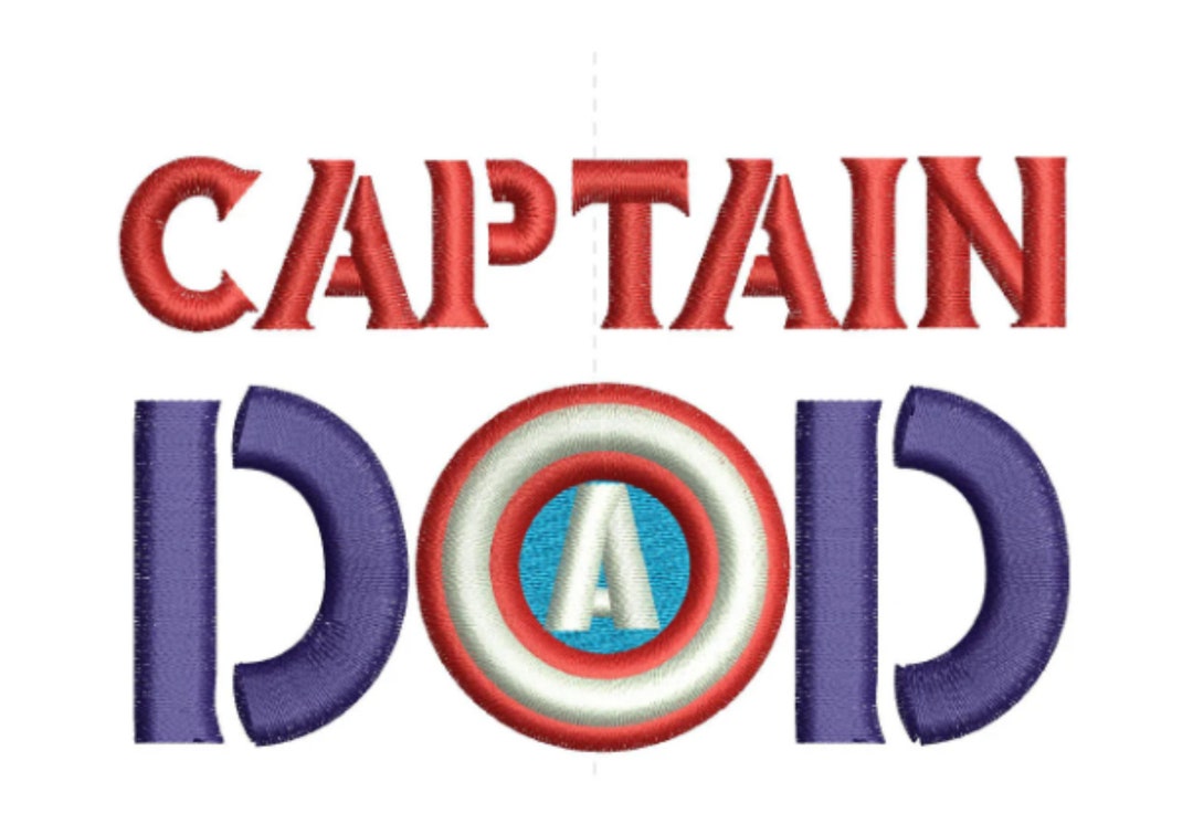 Captain Dad Machine Embroidery Design America - Father's Day Embroidery ...