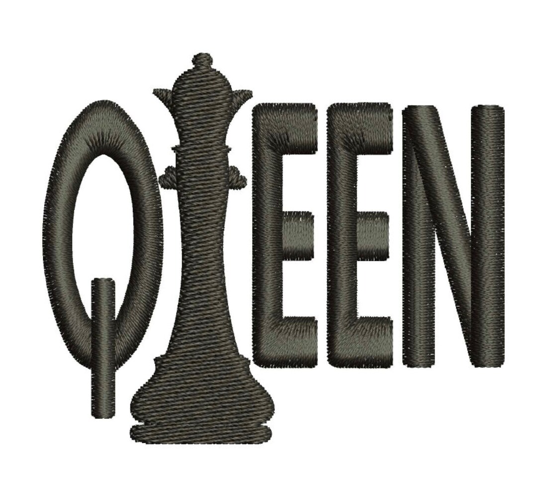 Chess Queen Machine Embroidery Design for Left Chest and Wrist ...