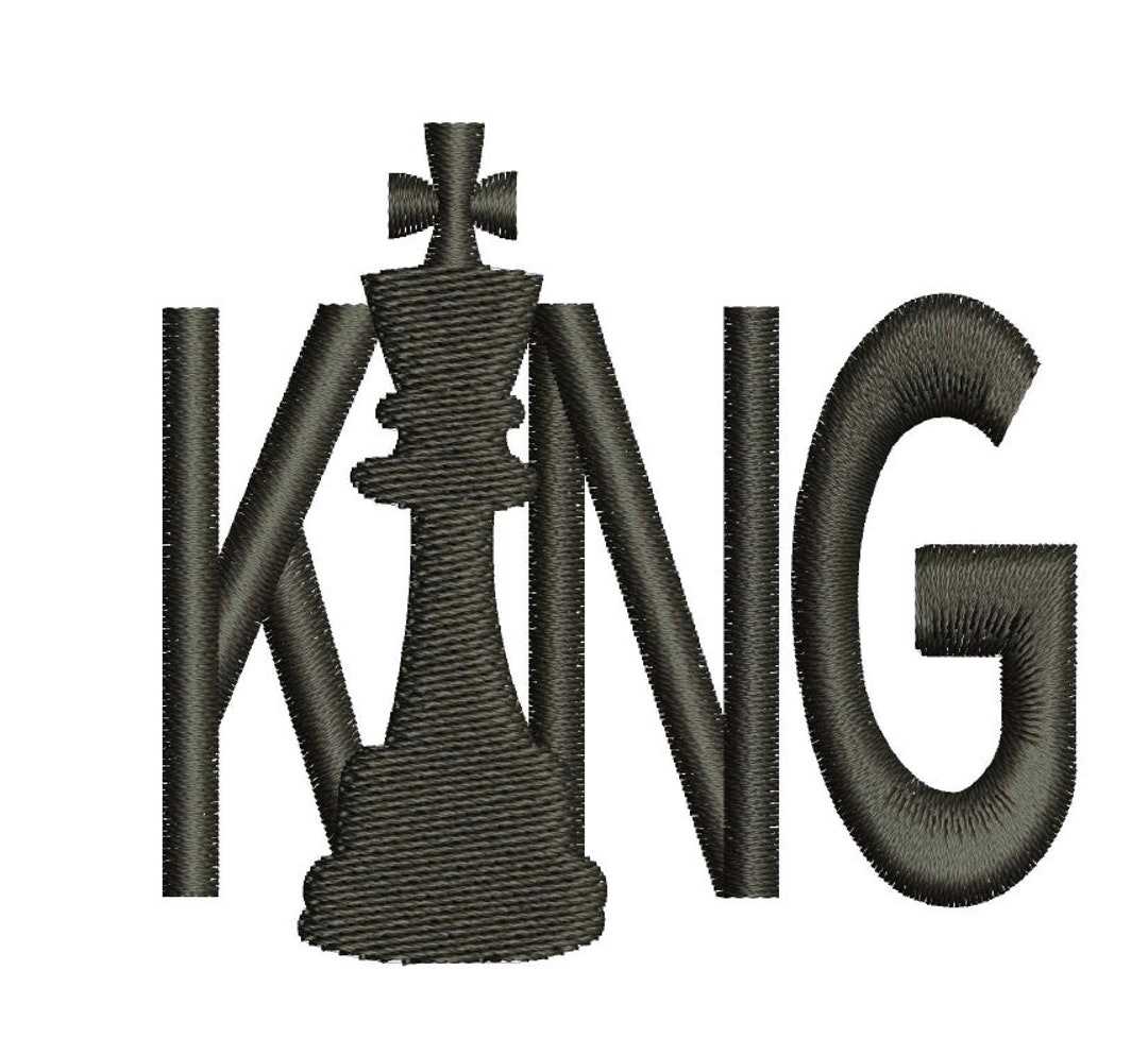 Trendy King Chess Embroidery Design Left Chest and Wrist - Chess Piece ...