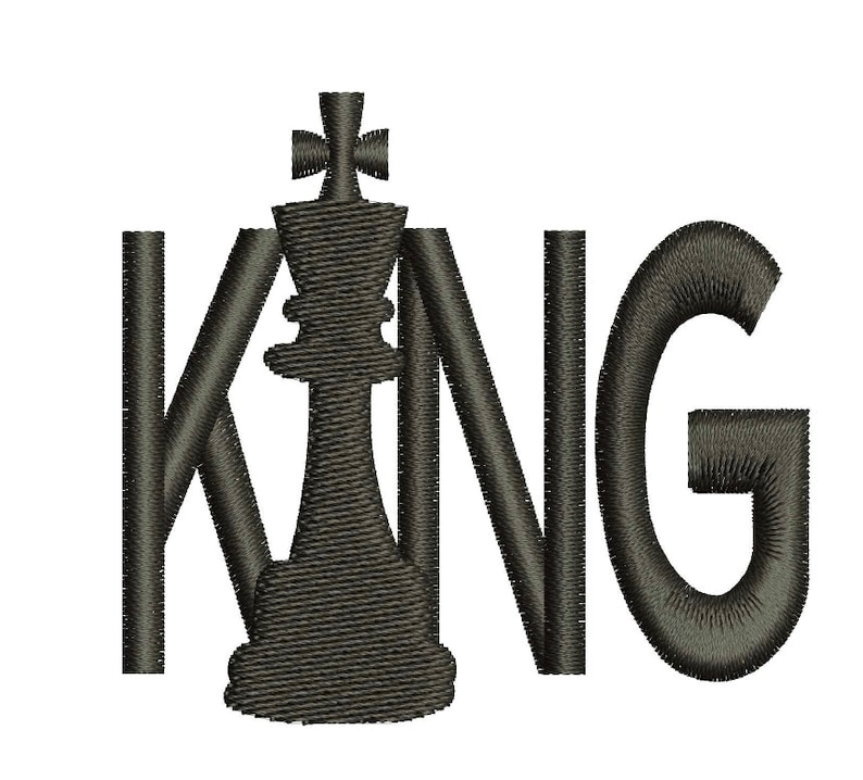 Trendy King Chess Embroidery Design Left Chest and Wrist - Chess Piece ...