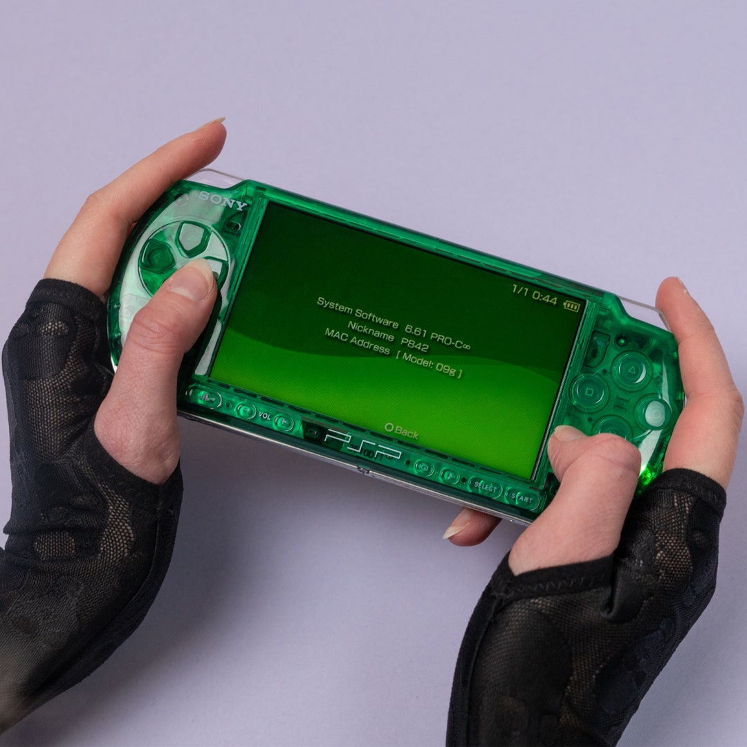 PSP 3000 Portable Clear Green Housing - Etsy