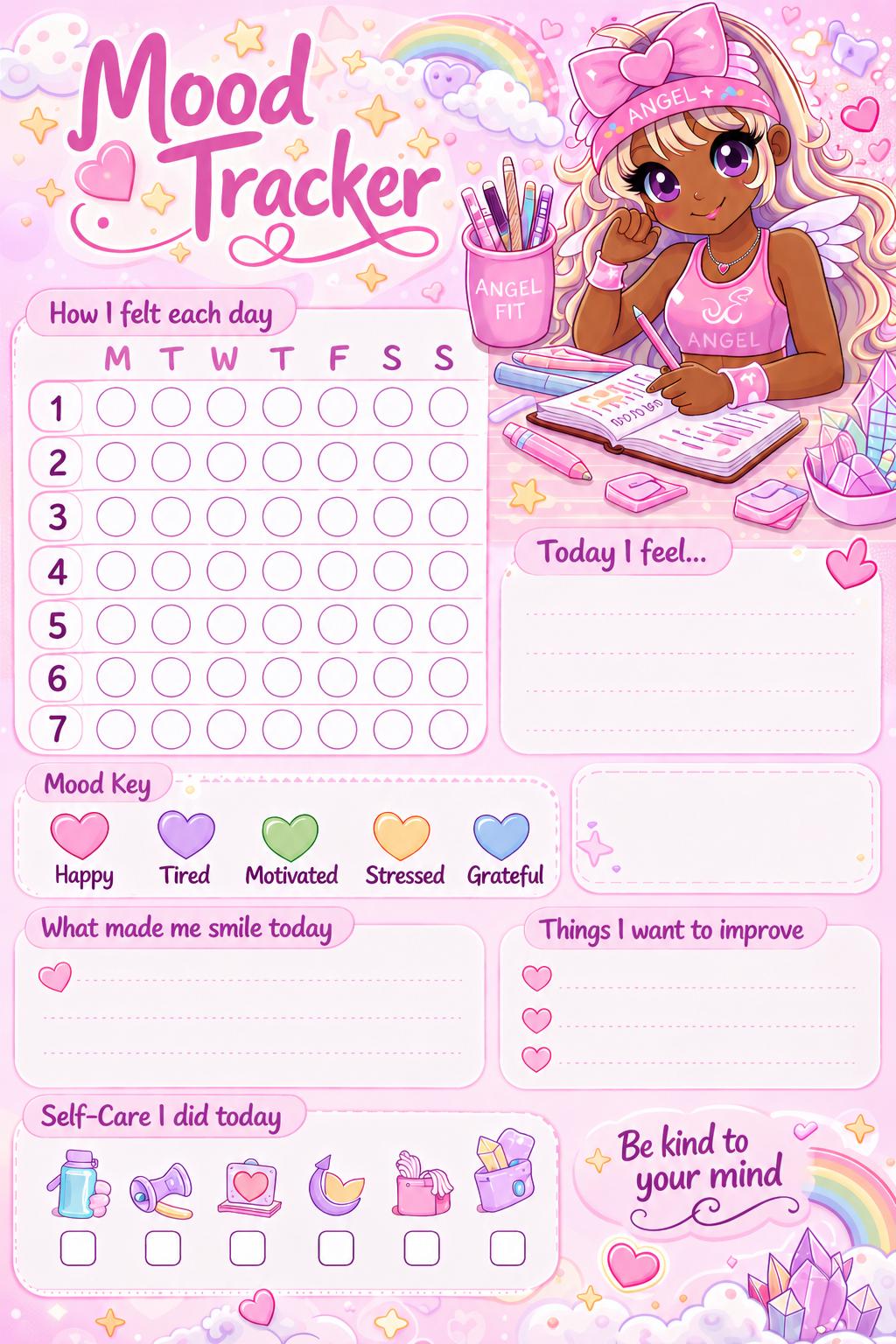 Mood Tracker Journal | Daily Mental Health & Wellness Planner - Etsy