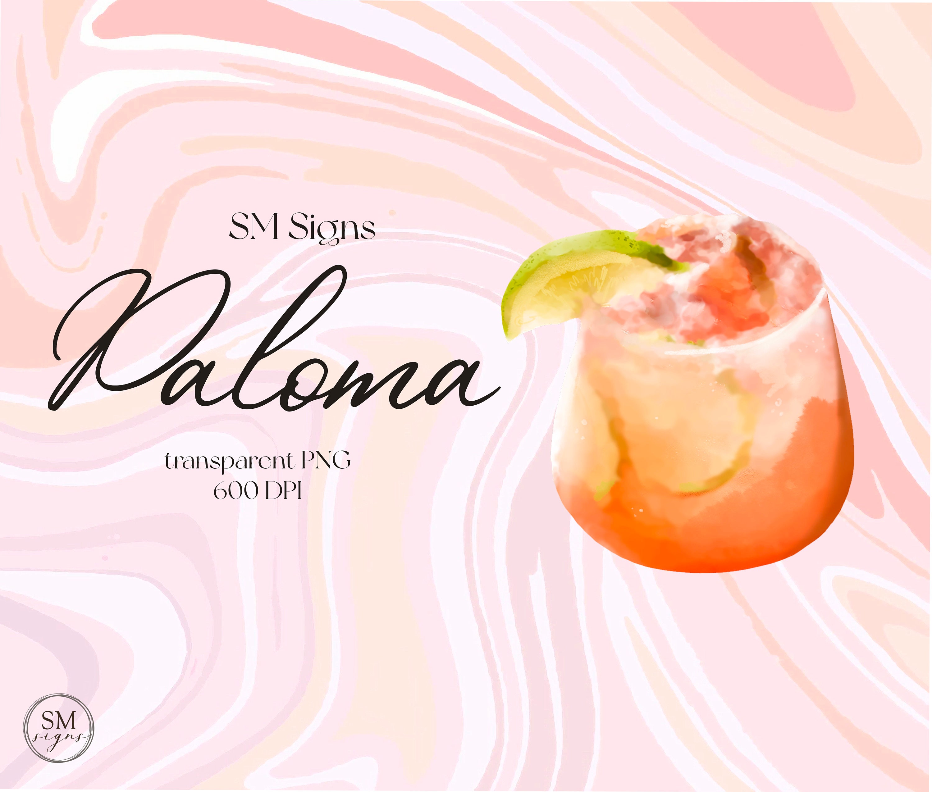 Paloma Cocktail | Digital Download, Cocktail Bar Sign Drawings ...