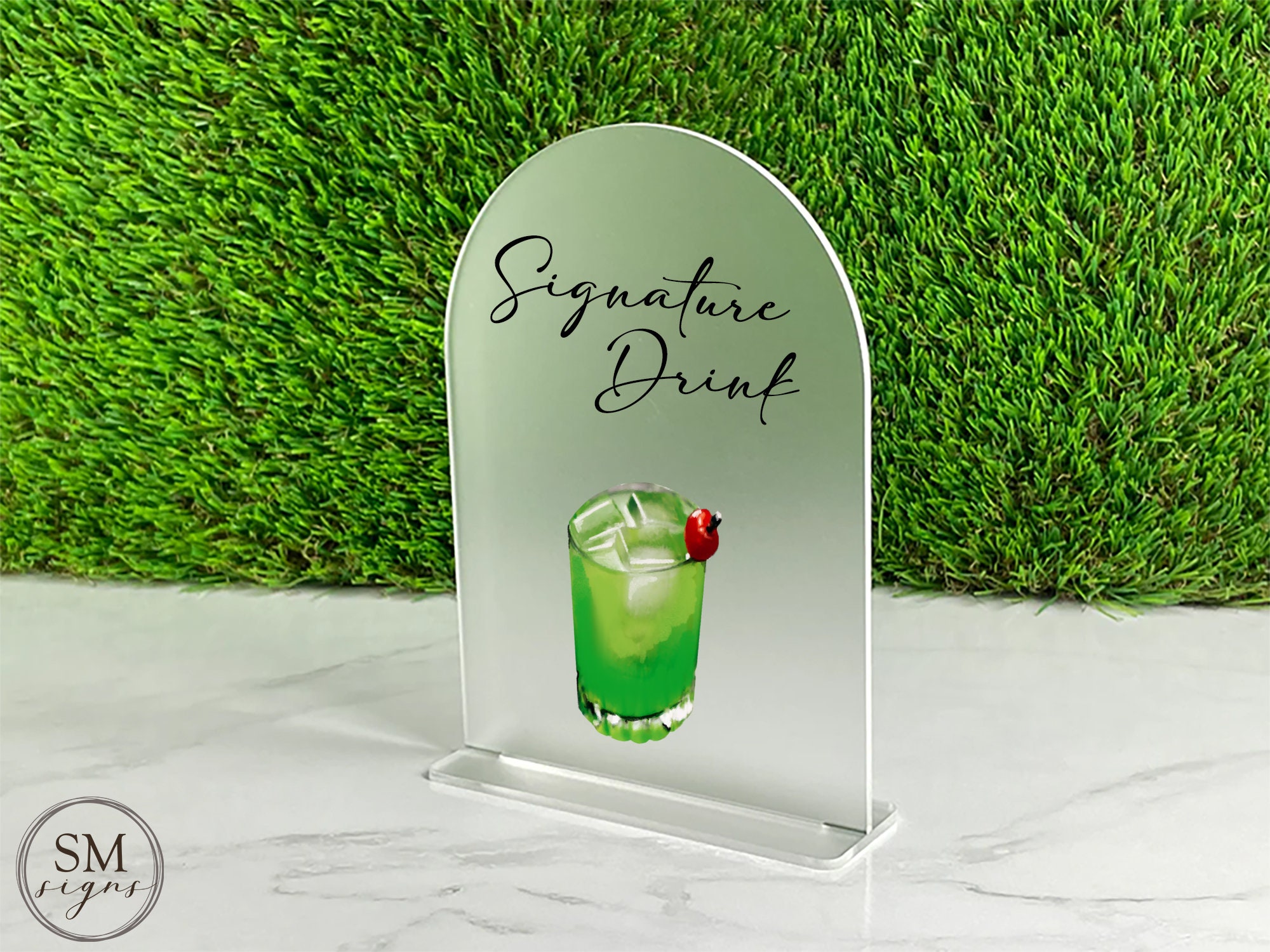 Midori Sour Cocktail | Digital Download, Cocktail Bar Sign Drawings ...