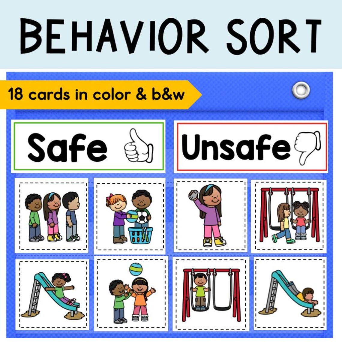 Recess Rules: Playground Behavior Sort | Rules and Expectations ...