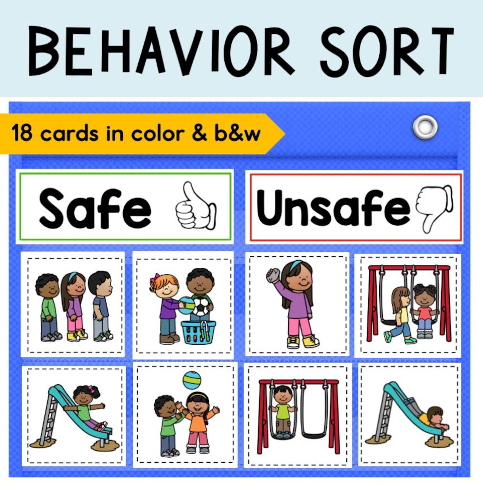 Recess Rules: Playground Behavior Sort | Rules and Expectations ...