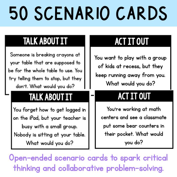 SEL Role Play Scenario Cards: Social-emotional Learning Problem-solving ...