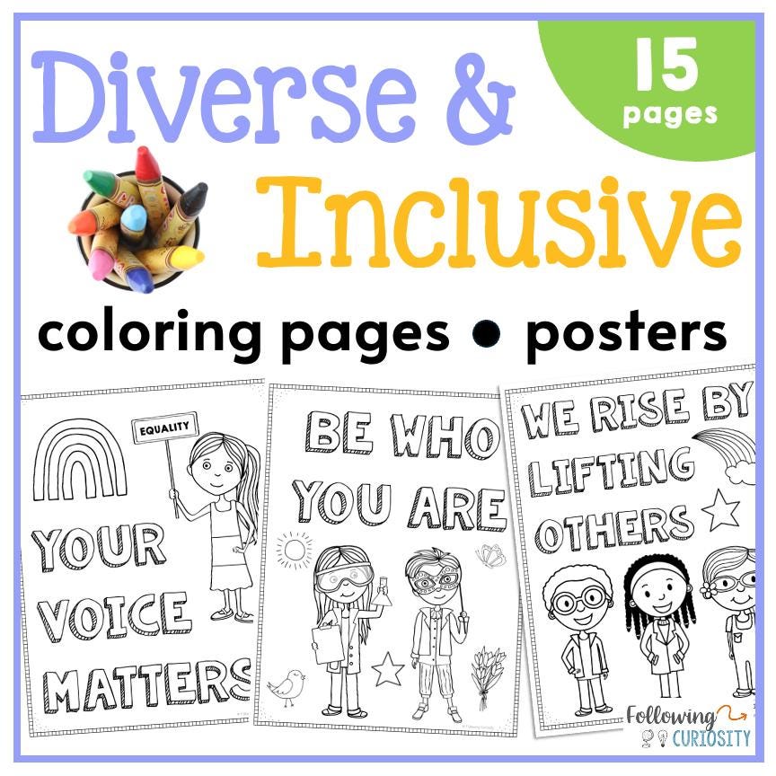 Diversity and Inclusion Posters | Inclusive SEL Activity Diverse ...