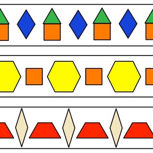 Repeating Pattern Task Cards With Pattern Blocks - Etsy