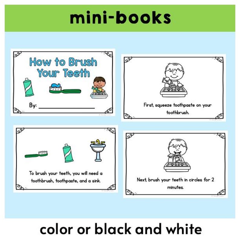 Brush Teeth Sequencing Activity: K-2 Writing Practice - Etsy