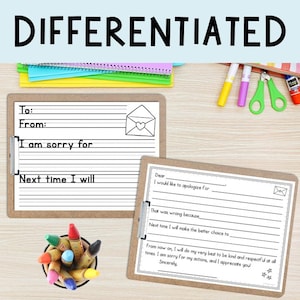 Kids Apology Letter Printable | Apology Note Template From Child | How ...