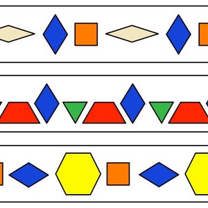 Repeating Pattern Task Cards With Pattern Blocks - Etsy