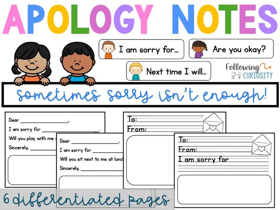 How to Apologize Apology Note Templates Guided Apology for Conflict ...