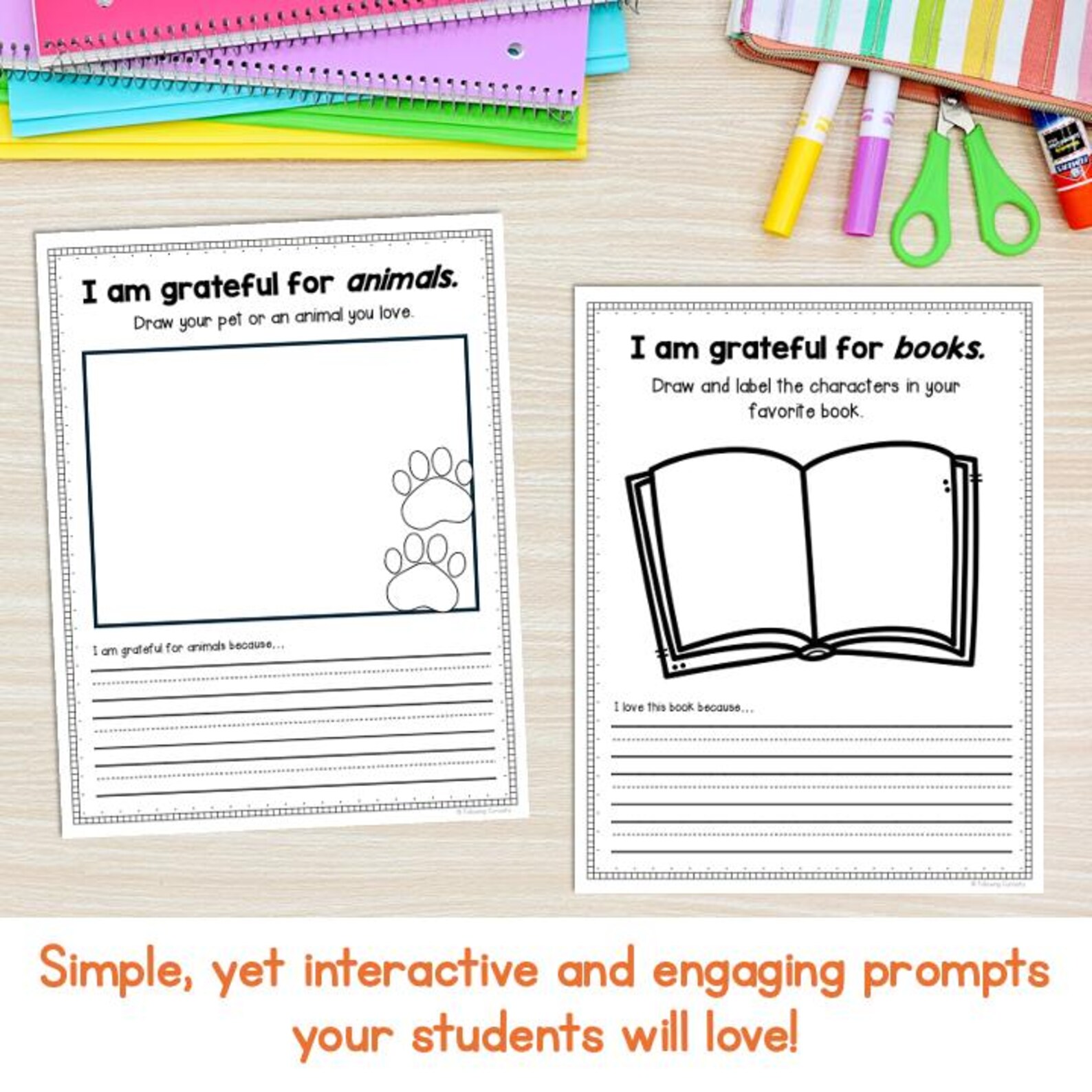 Gratitude Journal for Kids | Printable Thanksgiving Gratitude Activity ...