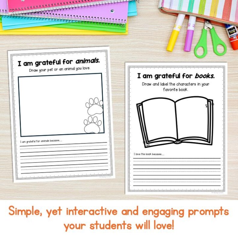Gratitude Journal for Kids | Printable Thanksgiving Gratitude Activity ...