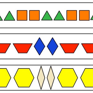 Repeating Pattern Task Cards With Pattern Blocks - Etsy