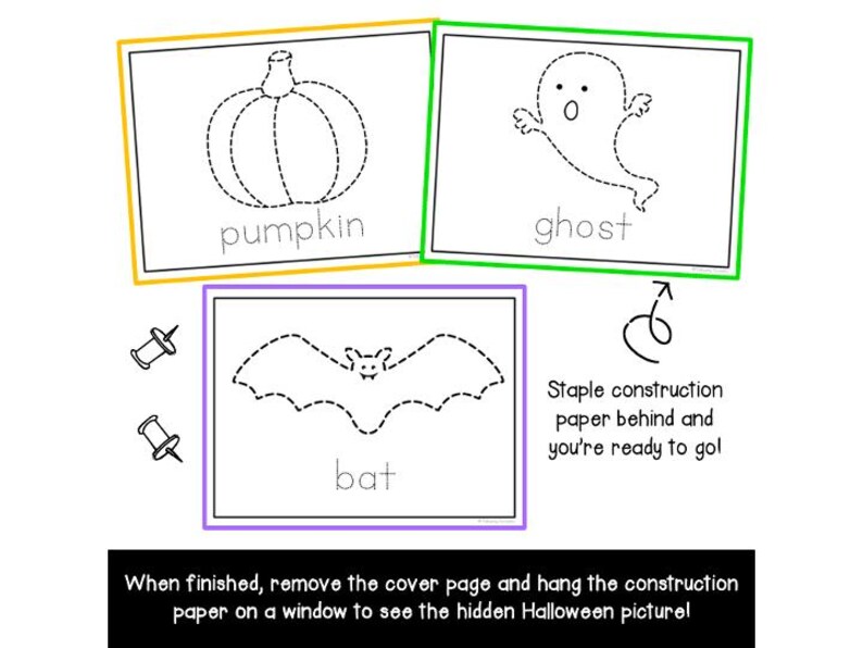 Halloween Pin Poking Fine Motor Center | Halloween Fall Party Activity ...