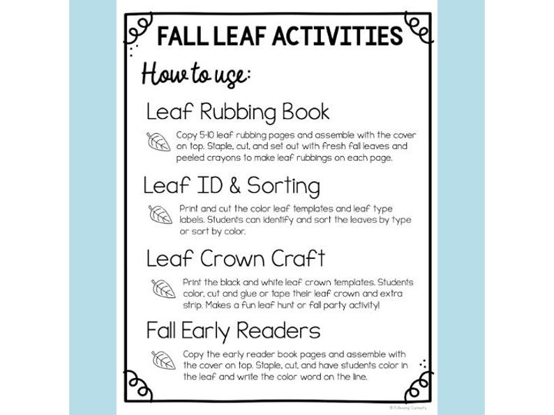 Fall Leaf Activities: Fall Leaf Art, Leaf Books, Leaf Crowns | Fall ...