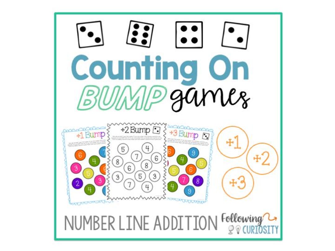 Counting on BUMP Math Games - Number Line Addition - Etsy