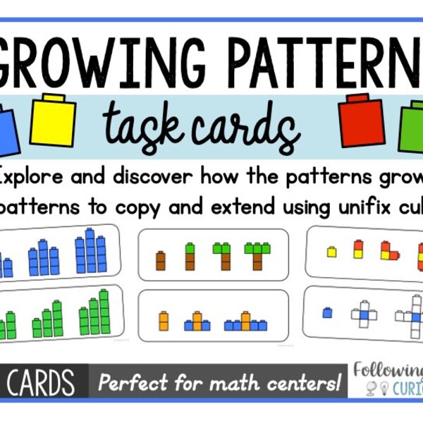 Unifix Cube Pattern Cards - Etsy